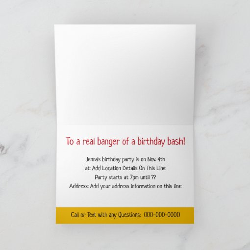 Editable Invited to Banger Birthday Invitation | Zazzle