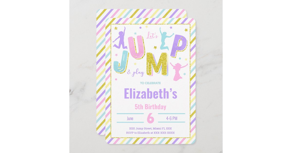 Editable Jump Invitation | Zazzle