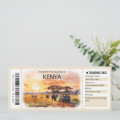 Editable Kenya Plane ticket, Kenya Trip Invitation | Zazzle