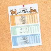 Editable Kids Daily Task Chore Checklist Printable Poster | Zazzle