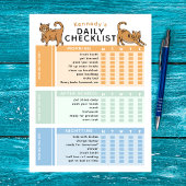 Editable Kids Daily Task Chore Checklist Printable Poster | Zazzle