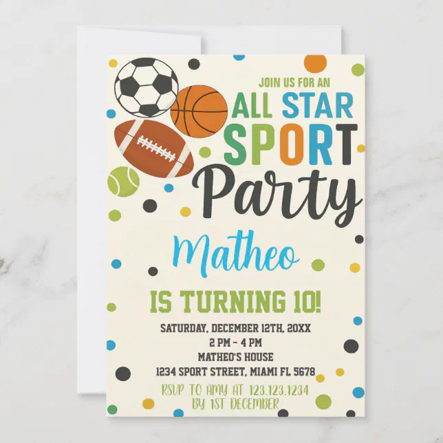 Editable Kids Party Design Invitation | Zazzle