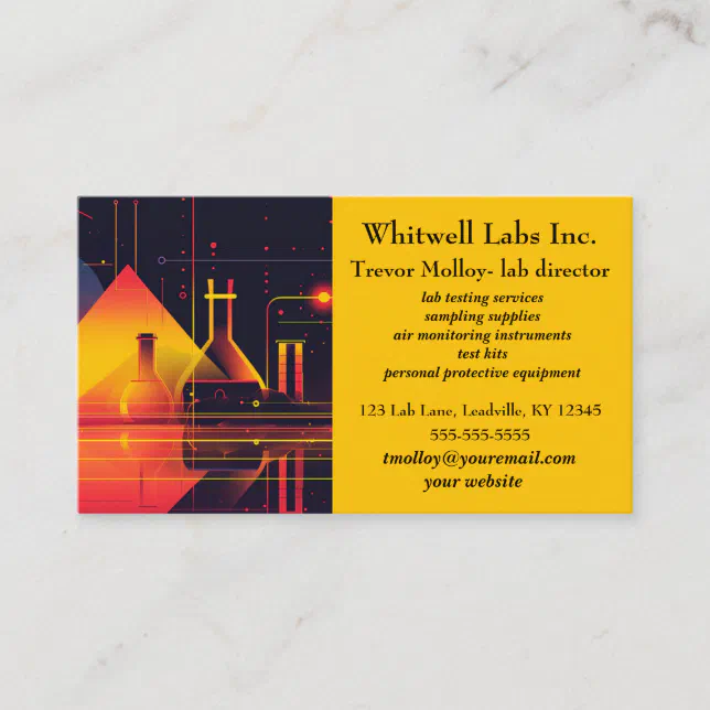 Editable Lab Services Business Card | Zazzle