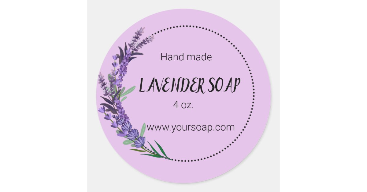 Editable Lavender Soap Label | Zazzle