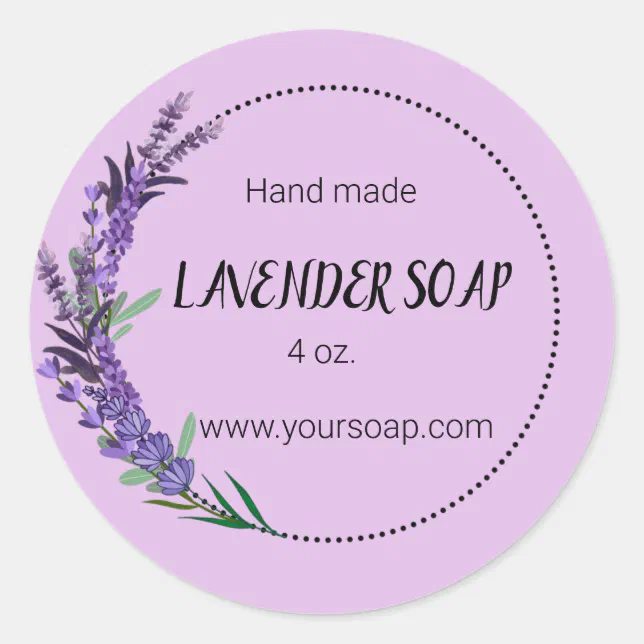 Editable Lavender Soap Label | Zazzle