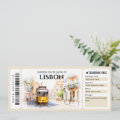 Editable Lisbon Portugal Plane Boarding Pass Invitation | Zazzle