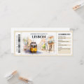 Editable Lisbon Portugal Plane Boarding Pass Invitation | Zazzle