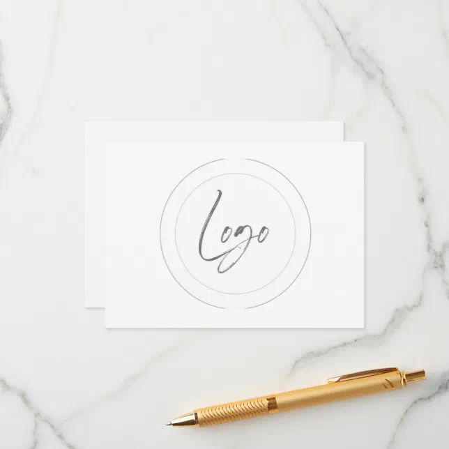 Editable logo cue cards | Zazzle