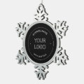 Editable Logo Replacement & Business Name | Black Snowflake Pewter ...