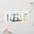 Editable London Plane ticket, London Trip Invitation | Zazzle