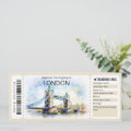 Editable London Plane ticket, London Trip Invitation | Zazzle