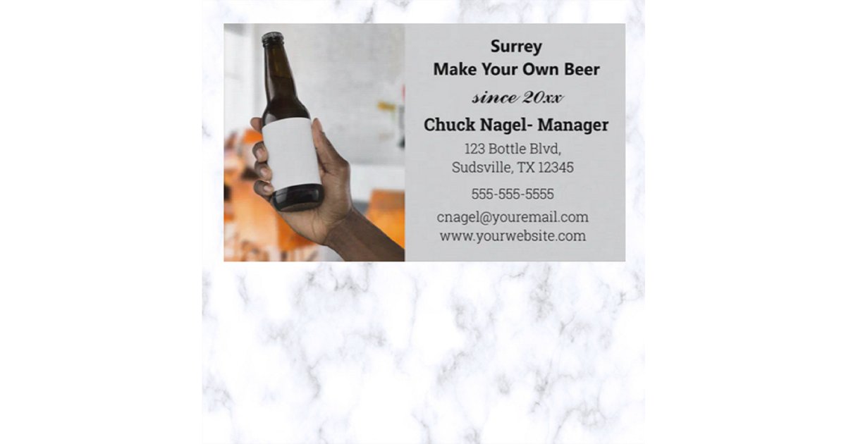Editable Make Your Own Beer Business Card | Zazzle