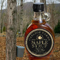 Editable Maple Syrup Fancy Border Black and Gold Classic Round Sticker ...