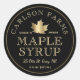Editable Maple Syrup Gold Maple Leaf Label | Zazzle