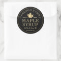 Editable Maple Syrup Gold Maple Leaf Label | Zazzle