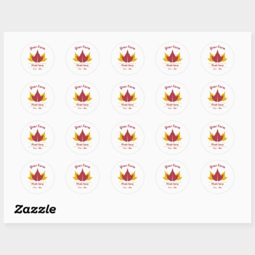 Editable Maple Syrup Label Sticker | Zazzle