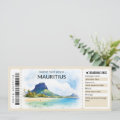 Editable Mauritius Boarding Pass Plane ticket Invitation | Zazzle