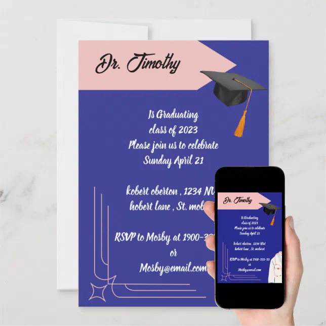 Editable Medical graduation invitation templates | Zazzle
