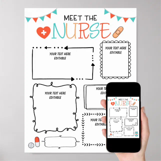 Editable Meet the School Nurse Letter Printable Poster | Zazzle