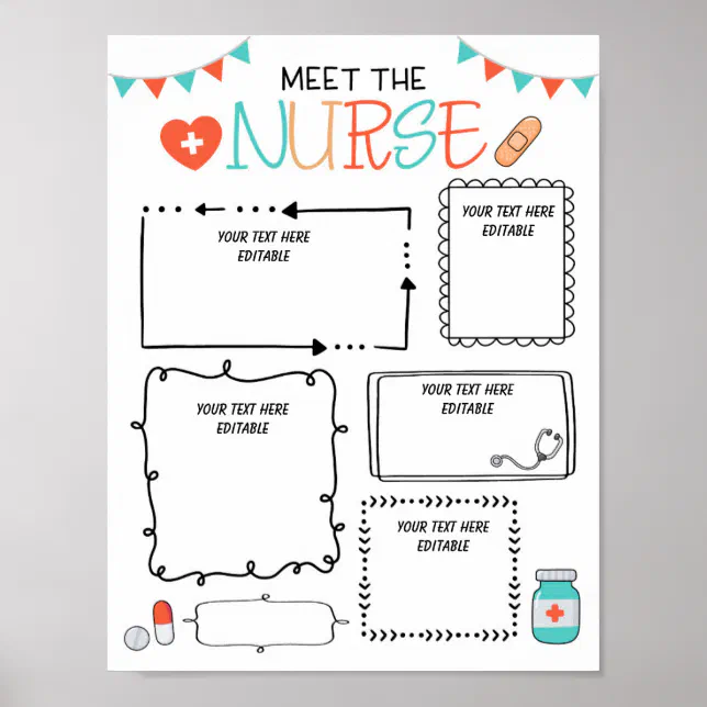 Editable Meet the School Nurse Letter Printable Poster | Zazzle