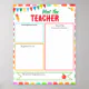 Editable meet the teacher template poster | Zazzle