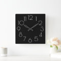 Editable Modern Minimalist Black and White Clock | Zazzle