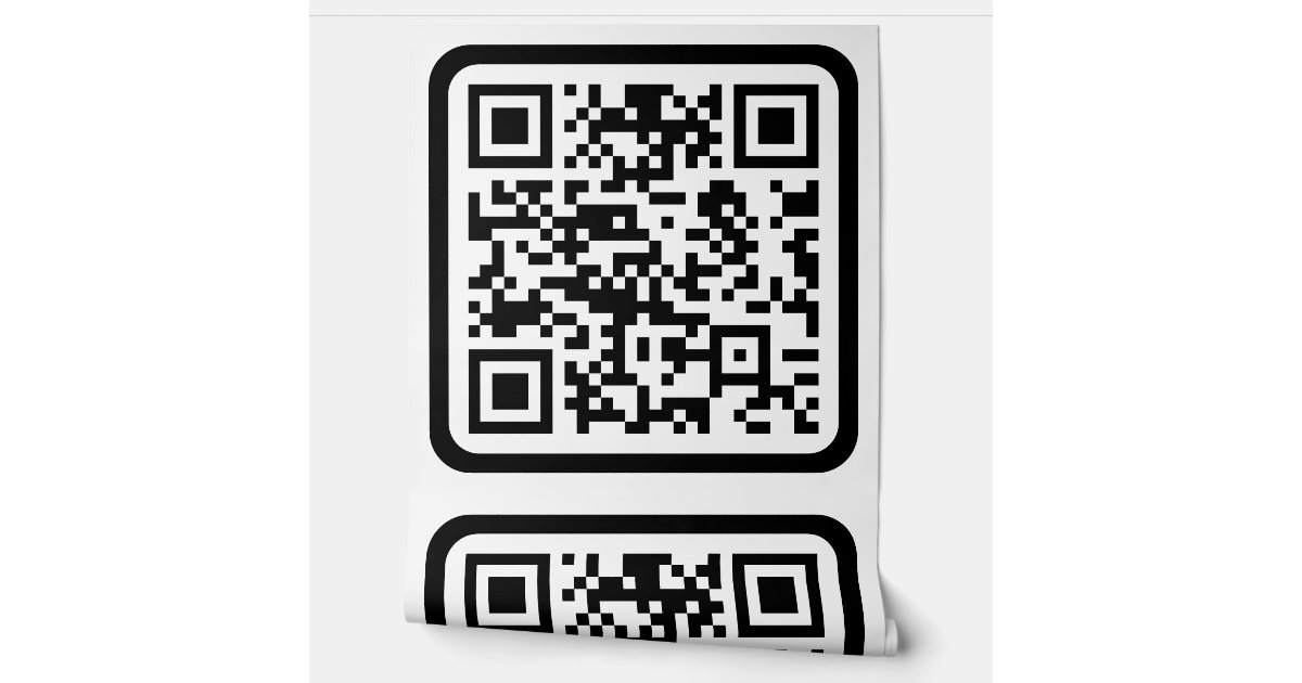 Editable Modern QR code | Black White or Any Color Wallpaper | Zazzle