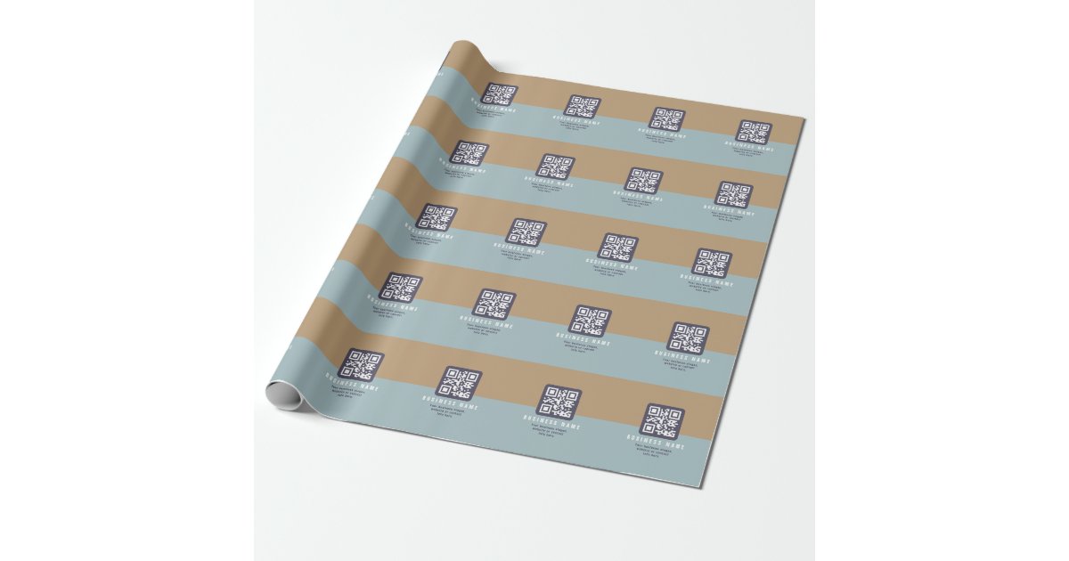 Editable Modern QR code Template | Muted Colors Wrapping Paper | Zazzle