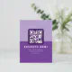 Editable Modern QR code Template | Purples Postcard | Zazzle