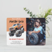 Editable Monster Truck Birthday Photo Invitation | Zazzle