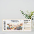 Editable Morocco Boarding Pass Plane ticket Invitation | Zazzle