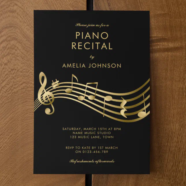 Editable Music Notes Concert Template Invitation | Zazzle