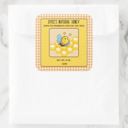 Editable Natural Honey Sticker | Zazzle
