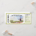 Editable Netherlands Boarding Pass Plane ticket Invitation | Zazzle