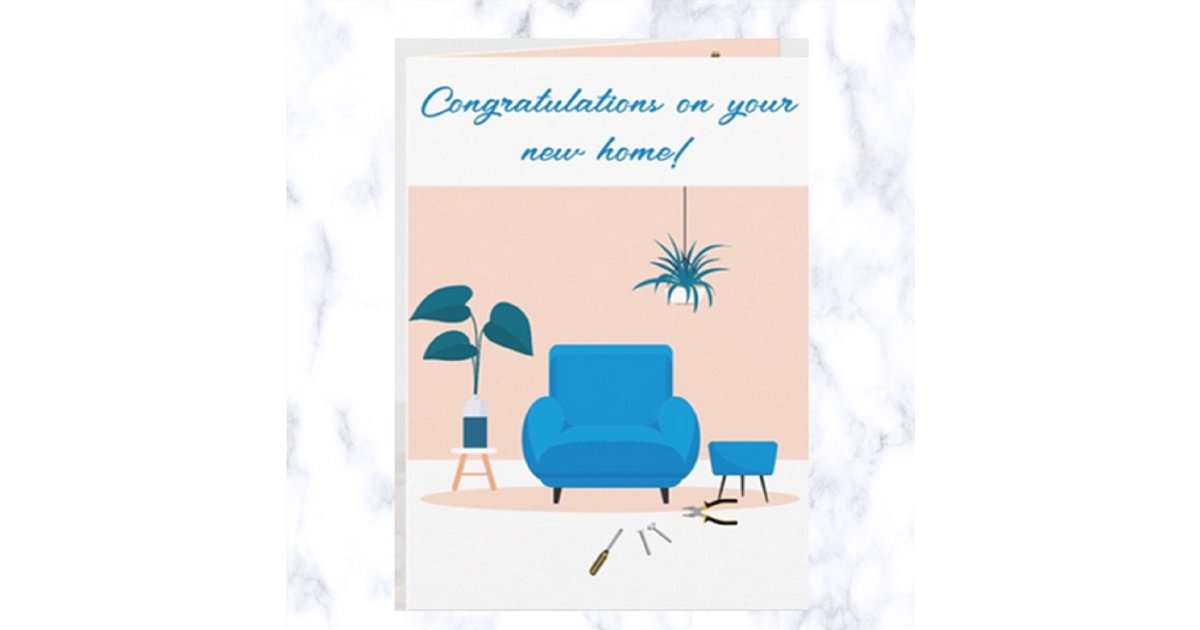 Editable New Home Congratulations Card | Zazzle