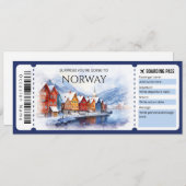 Editable Norway Plane Boarding Pass Ticket Invitation | Zazzle