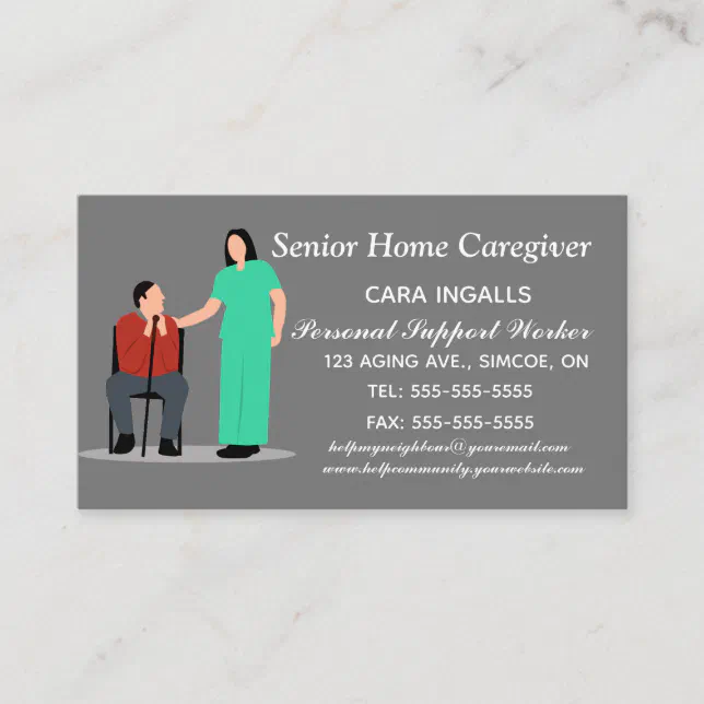 Editable Nursing Services and Home Care Business Card | Zazzle