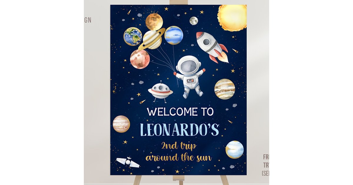 Editable Outer Space Welcome Sign Template, Outer | Zazzle