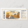 Editable Paris Plane ticket, France Trip Invitation | Zazzle
