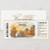 Editable Paris Plane ticket, France Trip Invitation | Zazzle