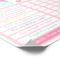 Editable Pastel Rainbow Reward Chart | Zazzle