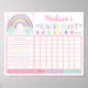 Editable Pastel Rainbow Reward Chart | Zazzle