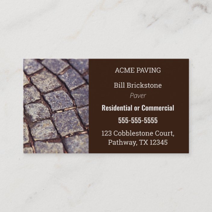 Editable Pavers Business Card | Zazzle.com