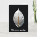 Editable Peace Lily Sympathy Card | Zazzle