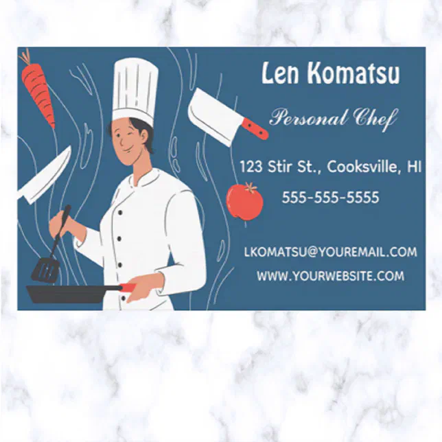 Editable Personal Chef Business Card | Zazzle
