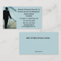 Editable Personal Security and Bodyguards Business Card | Zazzle