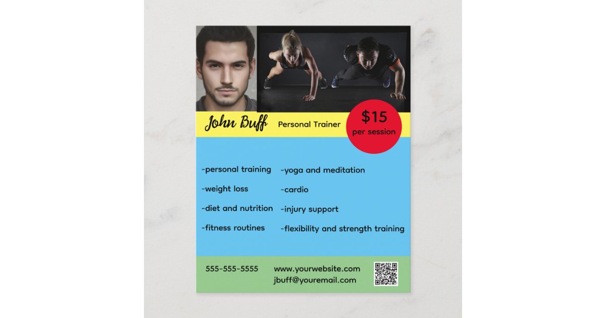 Editable Personal Trainer Flyer | Zazzle