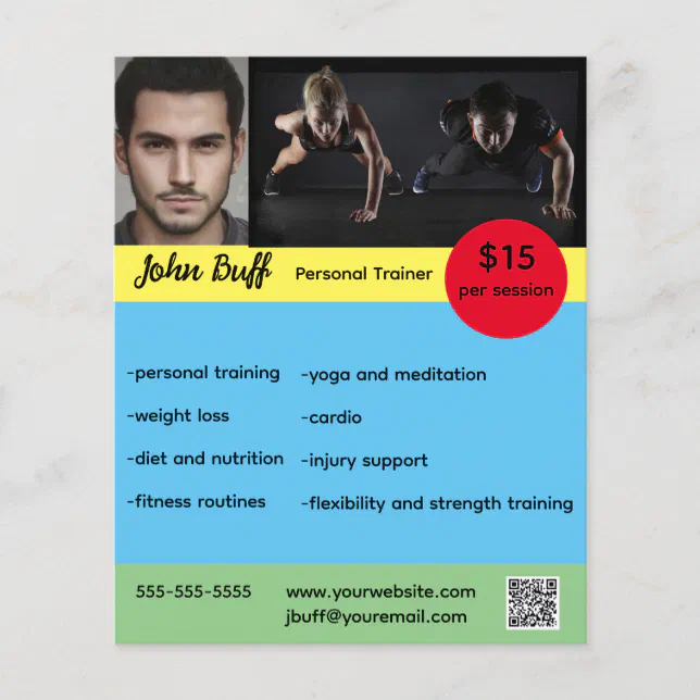 Editable Personal Trainer Flyer | Zazzle