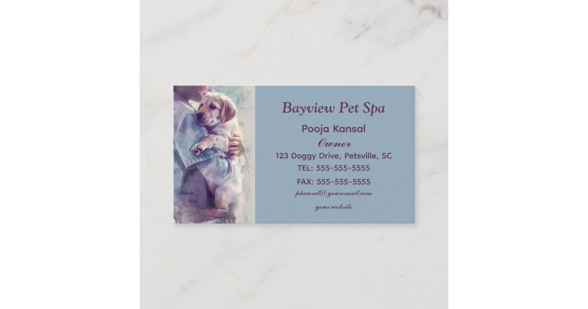 Editable Pet Spa Business Card | Zazzle