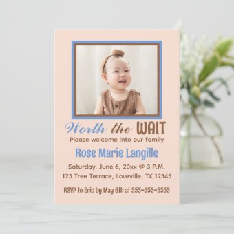 Editable Photo Adoption Celebration Party Invitation | Zazzle